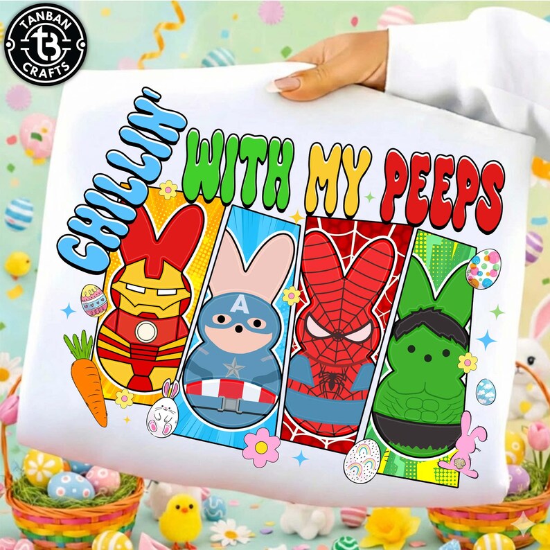 Dibujos animados relajándose con mi conejito de Pascua superhéroe PNG ...