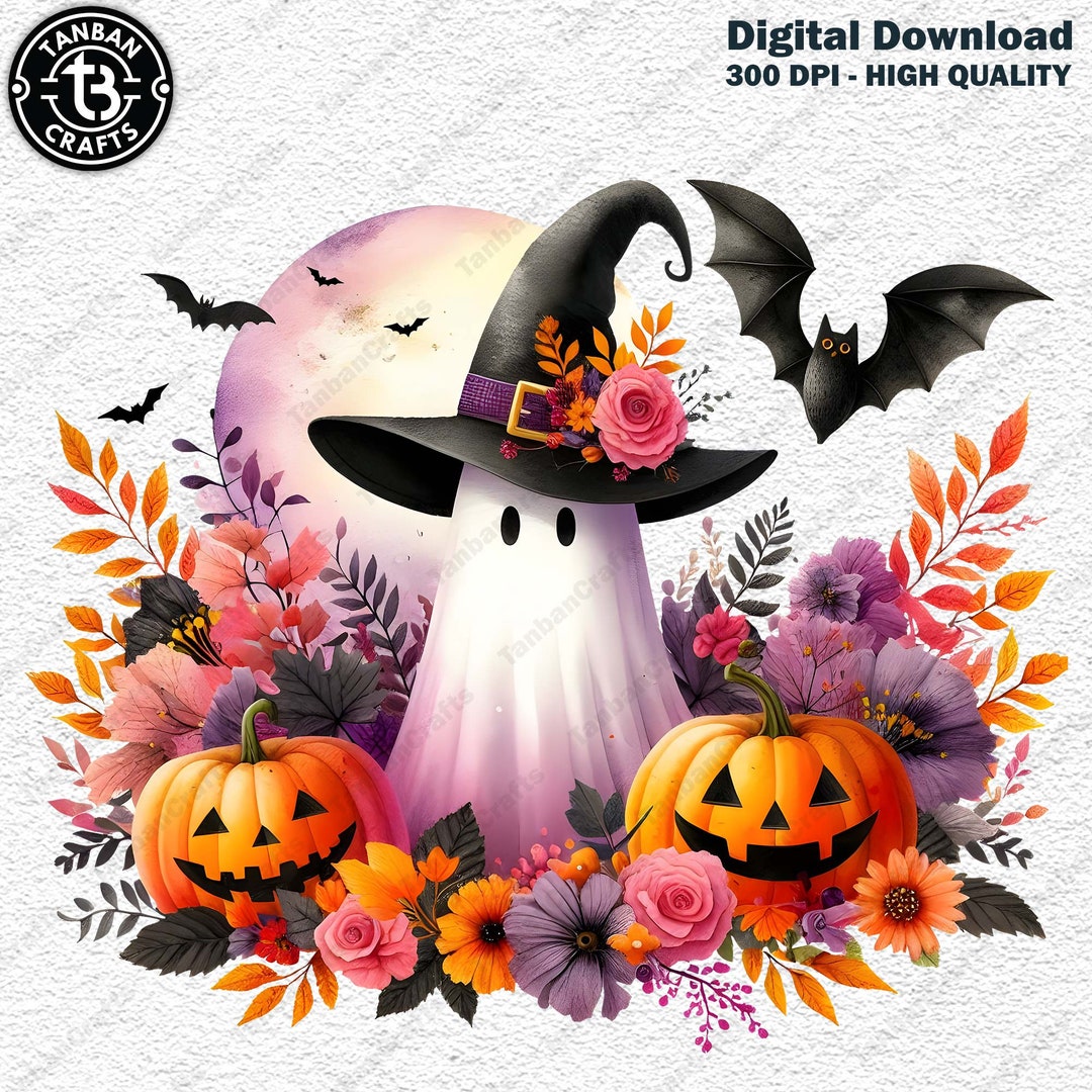 Halloween Spooky Png, Spooky Ghost Png, Autumn Design, Hoodie Designs ...
