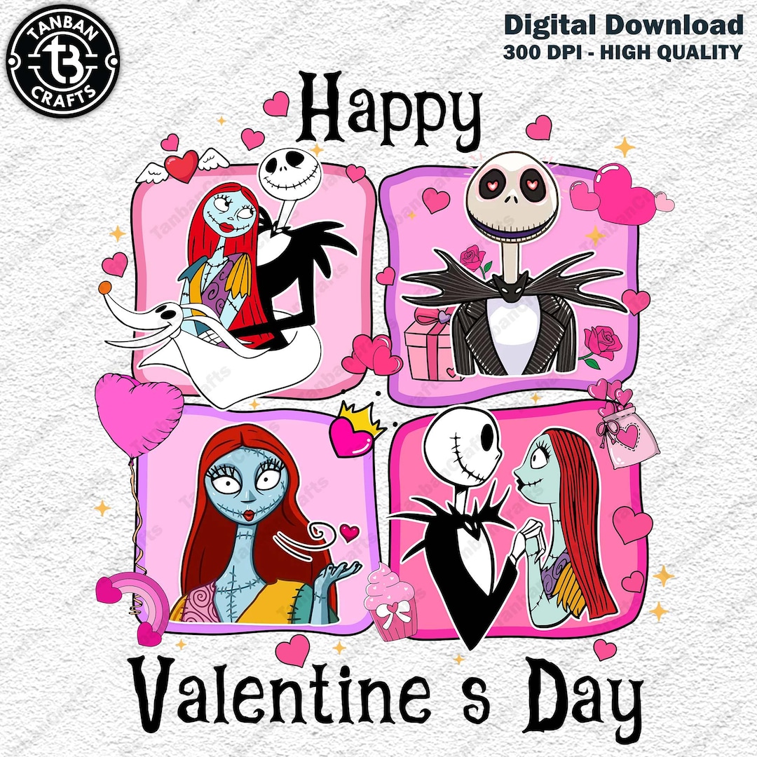 Nightmare Valentine Couple Png, Valentine Horror Characters Png, Horror ...