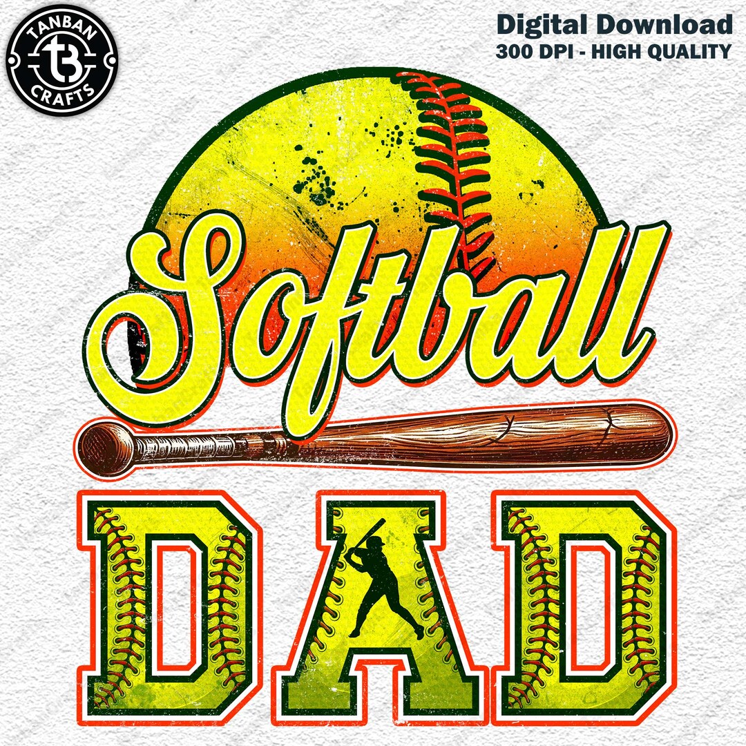 Retro Softball Dad Png, Softball Dad Like A Baseball Dad but With ...