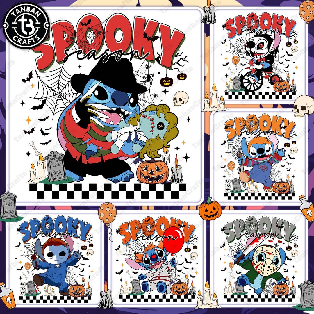 Cartoon Friends Bundle Png, Halloween Horror Characters Png, Halloween ...