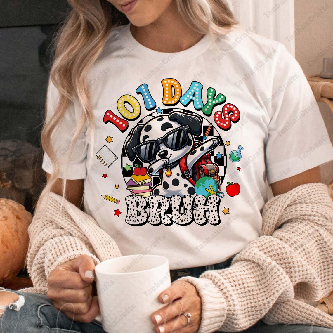 Dalmatian 100th Day of School Png, 101 Days of School Dalmatian Dog Png ...
