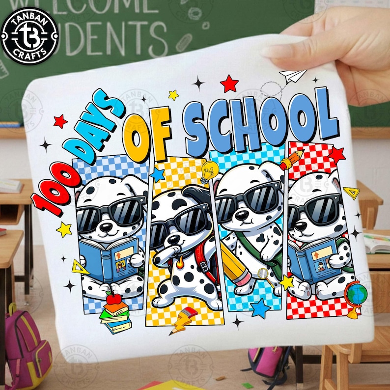 Happy 101 Days of School Dalmatian Dog Png, 101 Days Bruh Png, Cartoon ...