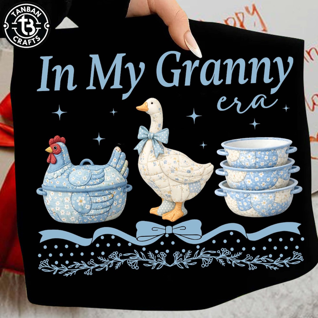 In My Granny Era Digital PNG Shirt Design, Vintage Goose Kitchen Shelf ...