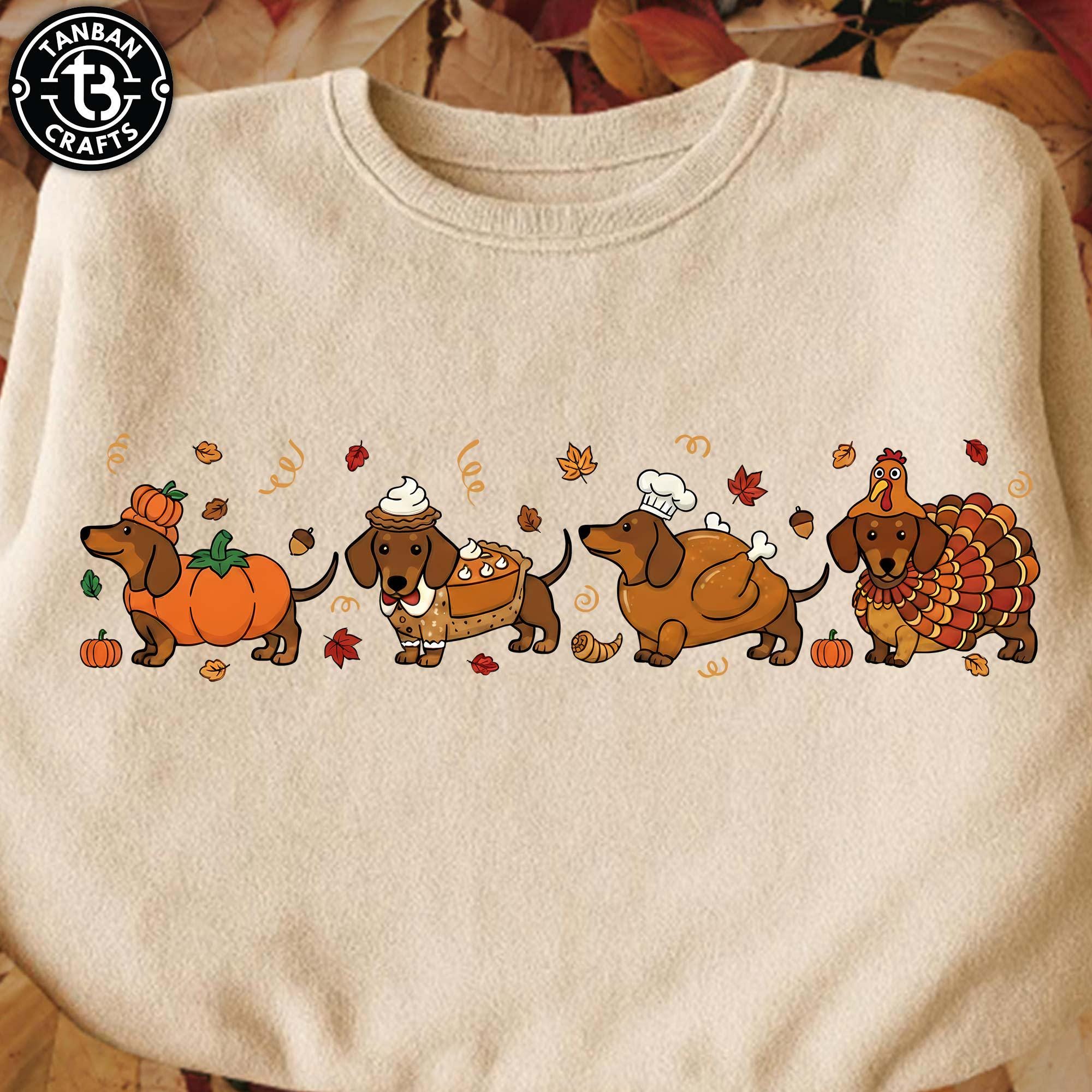 Thanksgiving Dachshund PNG, Preppy Turkey PNG, Thanksgiving Png ...