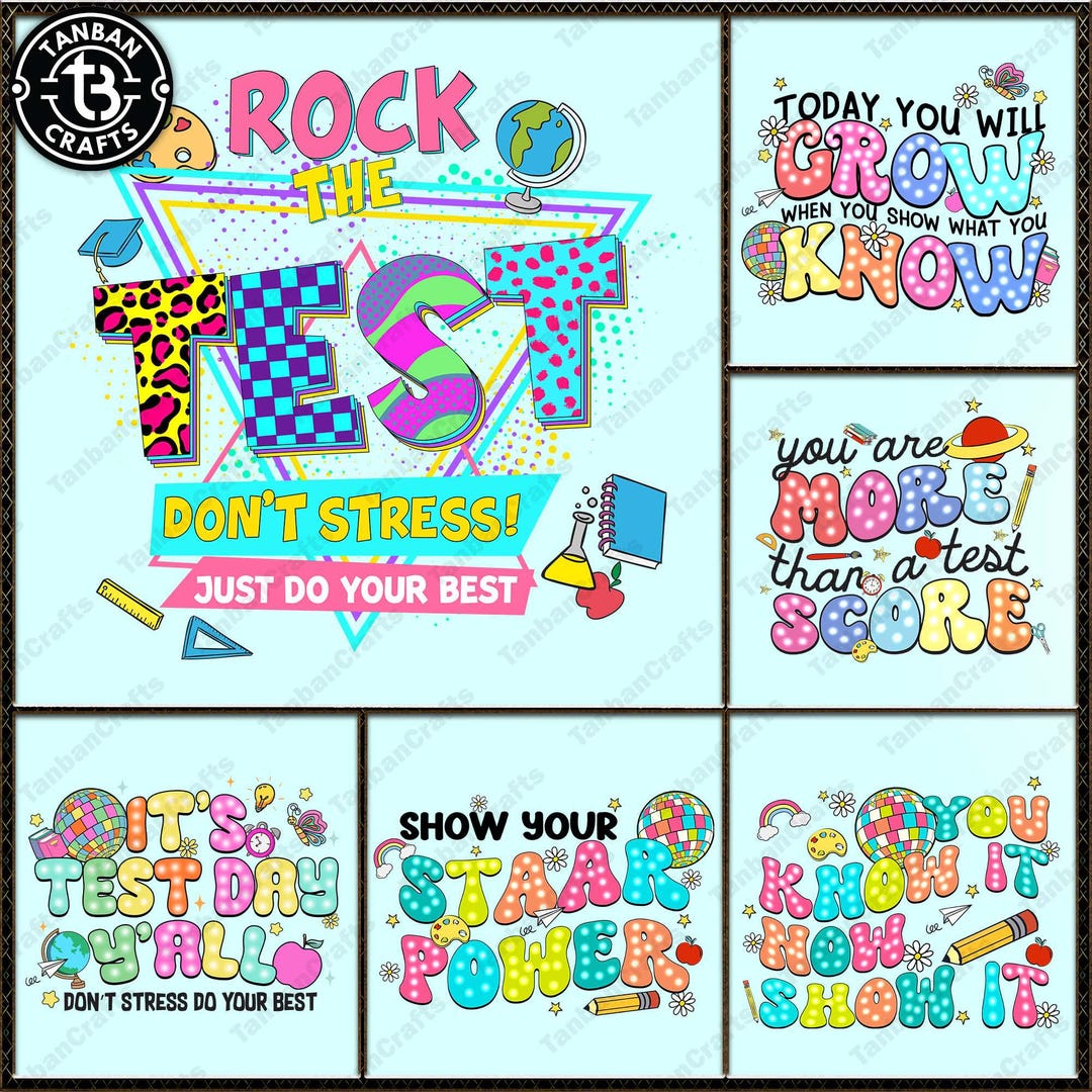 5+ Test Day Png Bundle, Rock the Test Png, Test Day Png, Testing Png ...