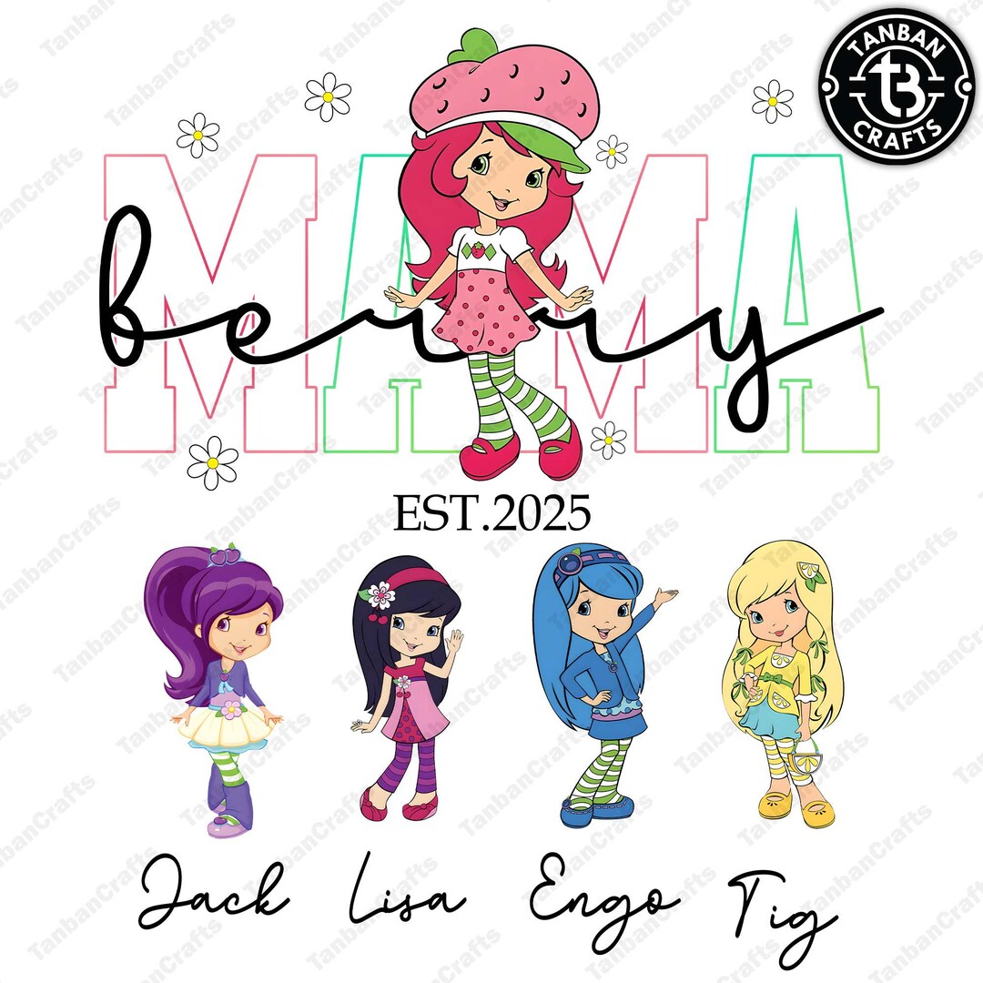 Custom Mama Strawberry Cartoon Character Png, Funny Cartoon Png ...