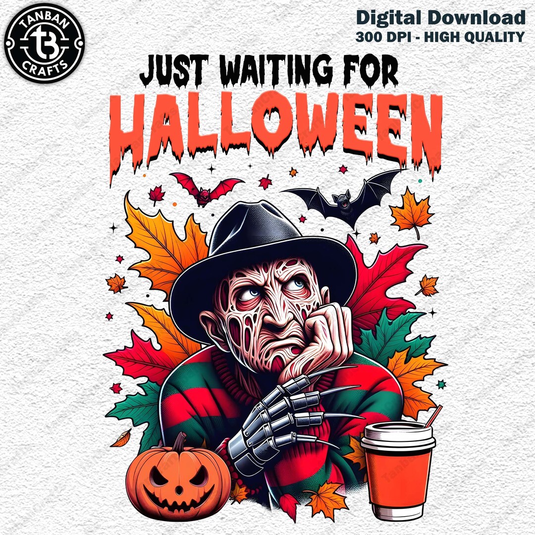 Just Waiting for Halloween Png, Waiting for Halloween Png, Funny Horror ...