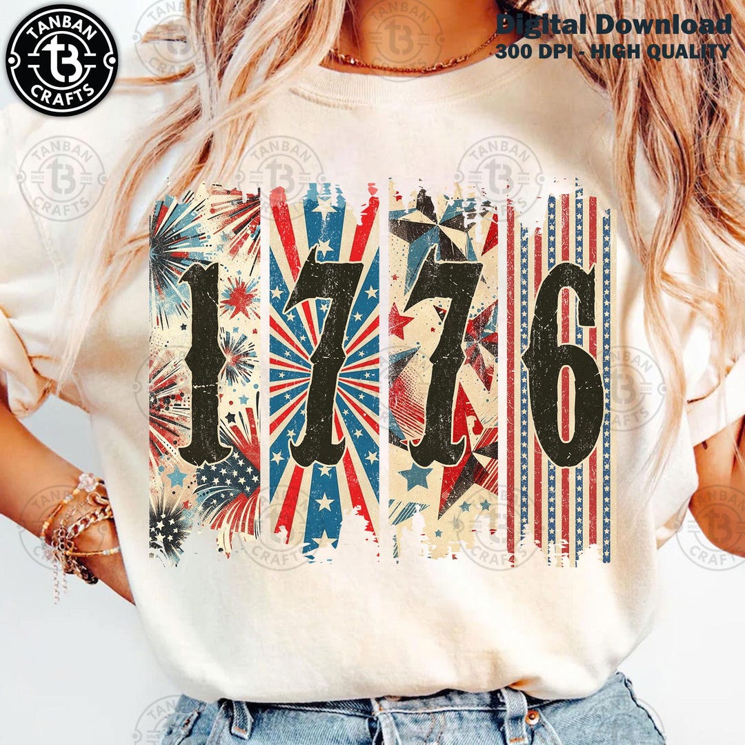 Retro American 1776 Png, 4th of July Png, Preppy Memorial Day Png ...