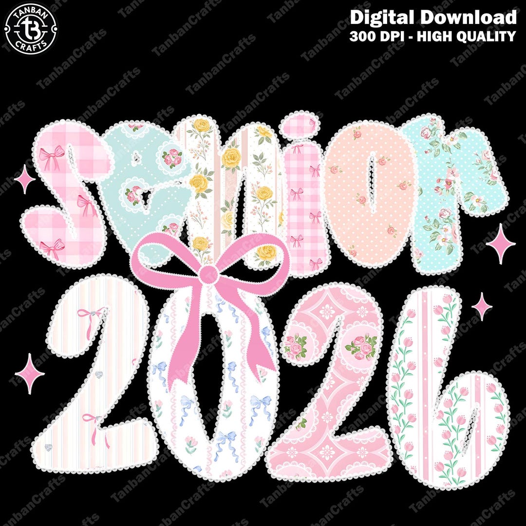 Coquette Senior 2026 Png, Girly Lace Senior Shirt Png, Preppy Senior ...