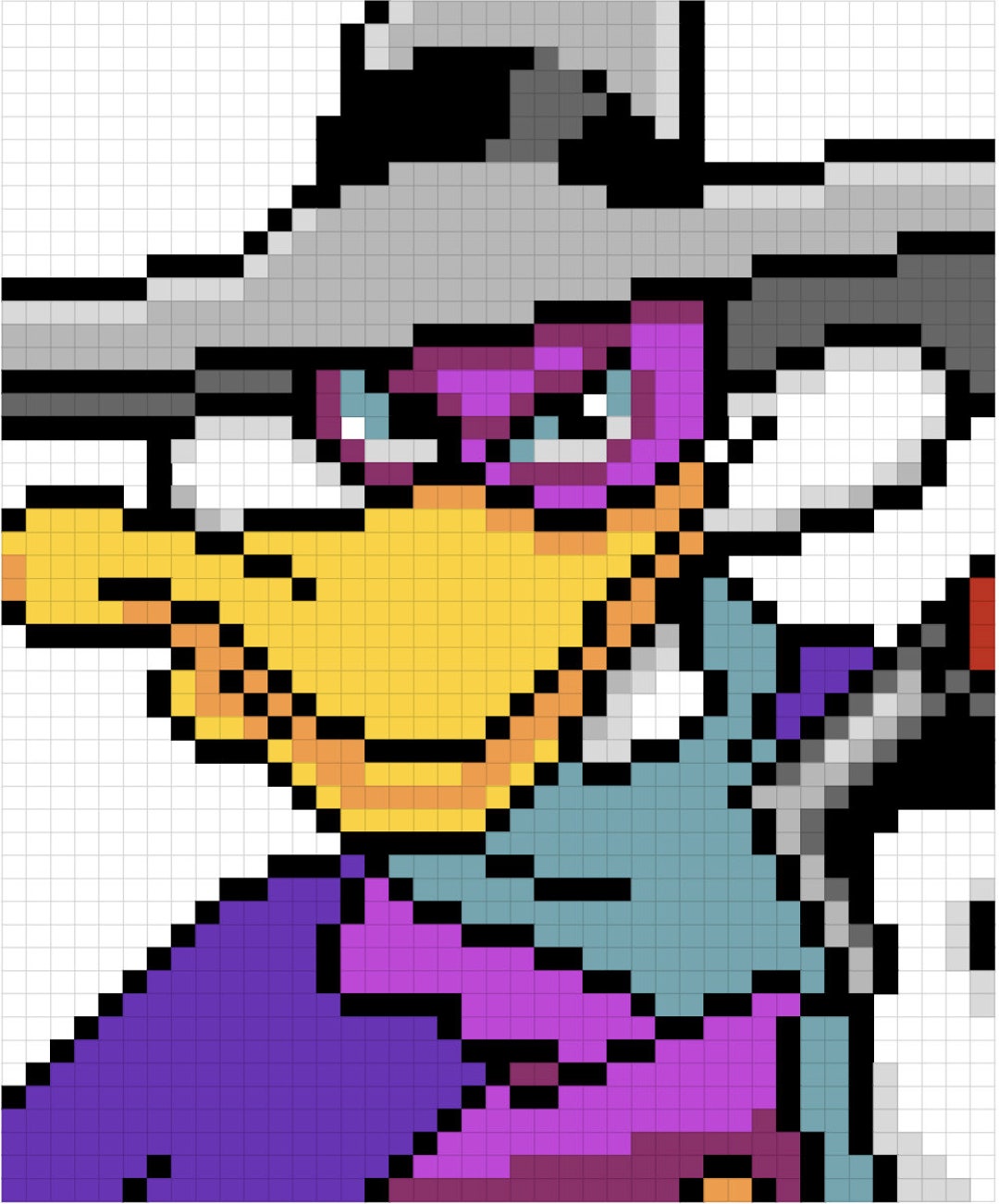 Darkwing Duck Pixel Art - Etsy