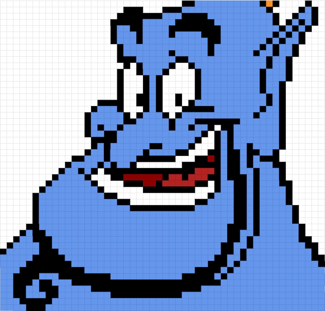 Aladdin's Genie Pixel Art - Etsy