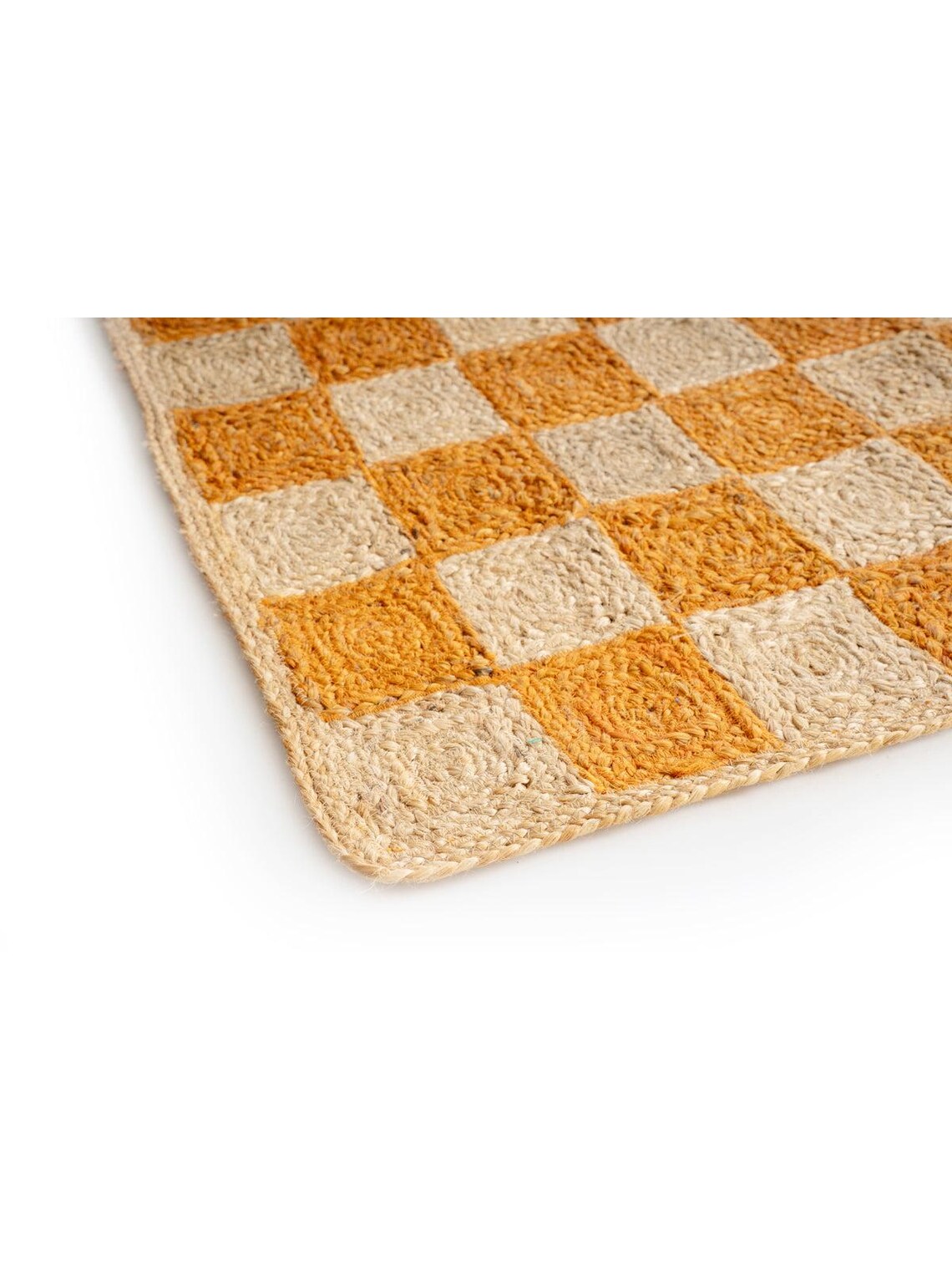 Wellington Checkered Jute Rug, Custom Jute Rug for Living Area, Bedroom ...