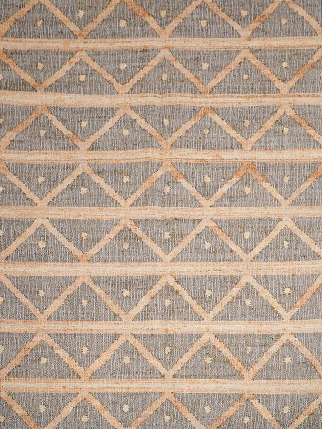 Handwoven Geometric Jute Rug, Black and White Diamond Pattern - Etsy