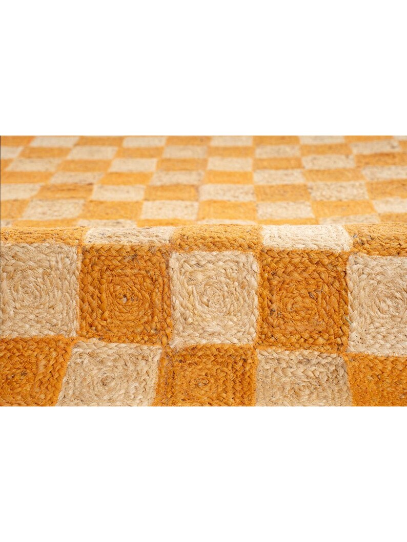 Wellington Checkered Jute Rug, Custom Jute Rug for Living Area, Bedroom ...