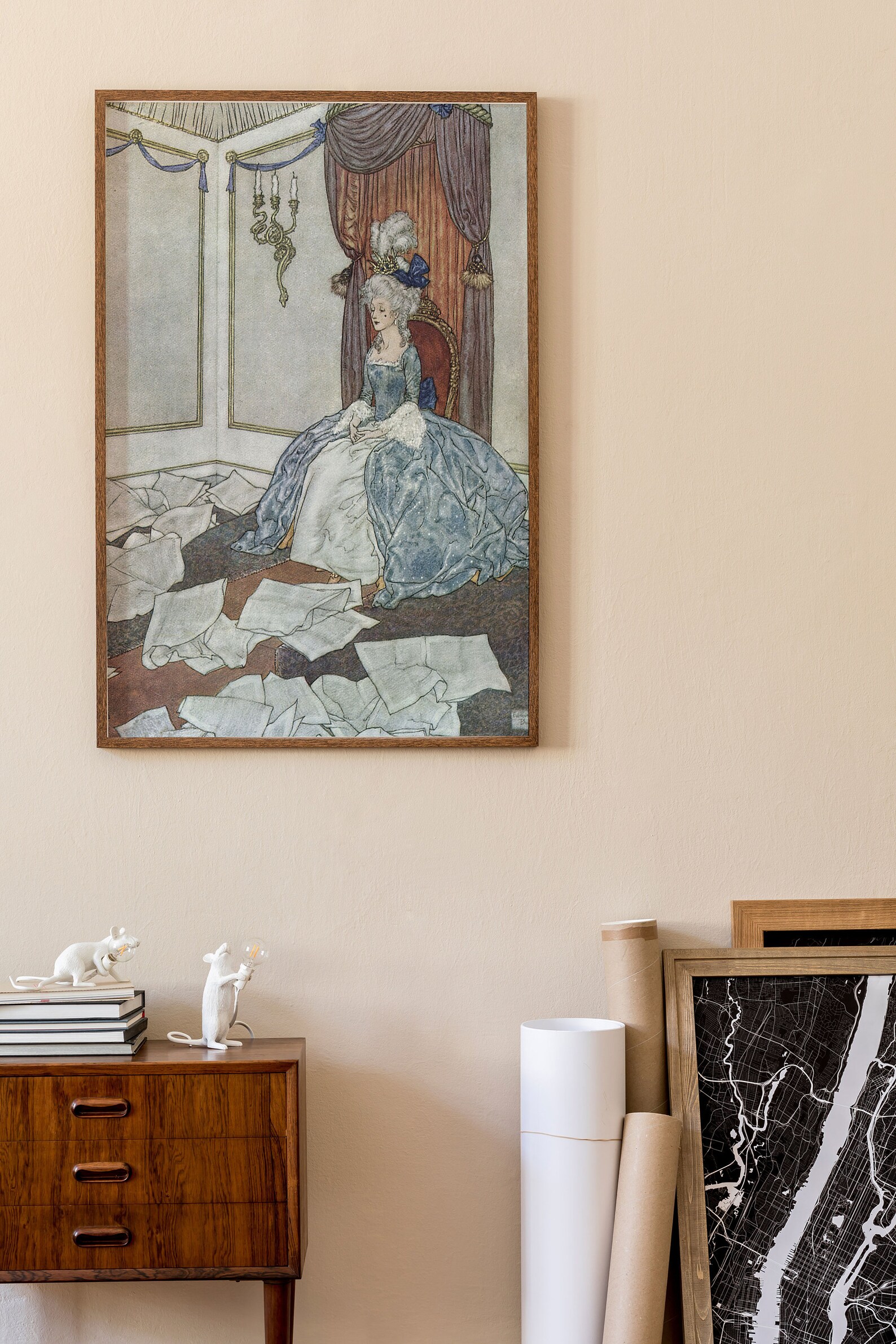 Contemplative Elegance Lavish Room Mystery Reflective Dark Academia ...