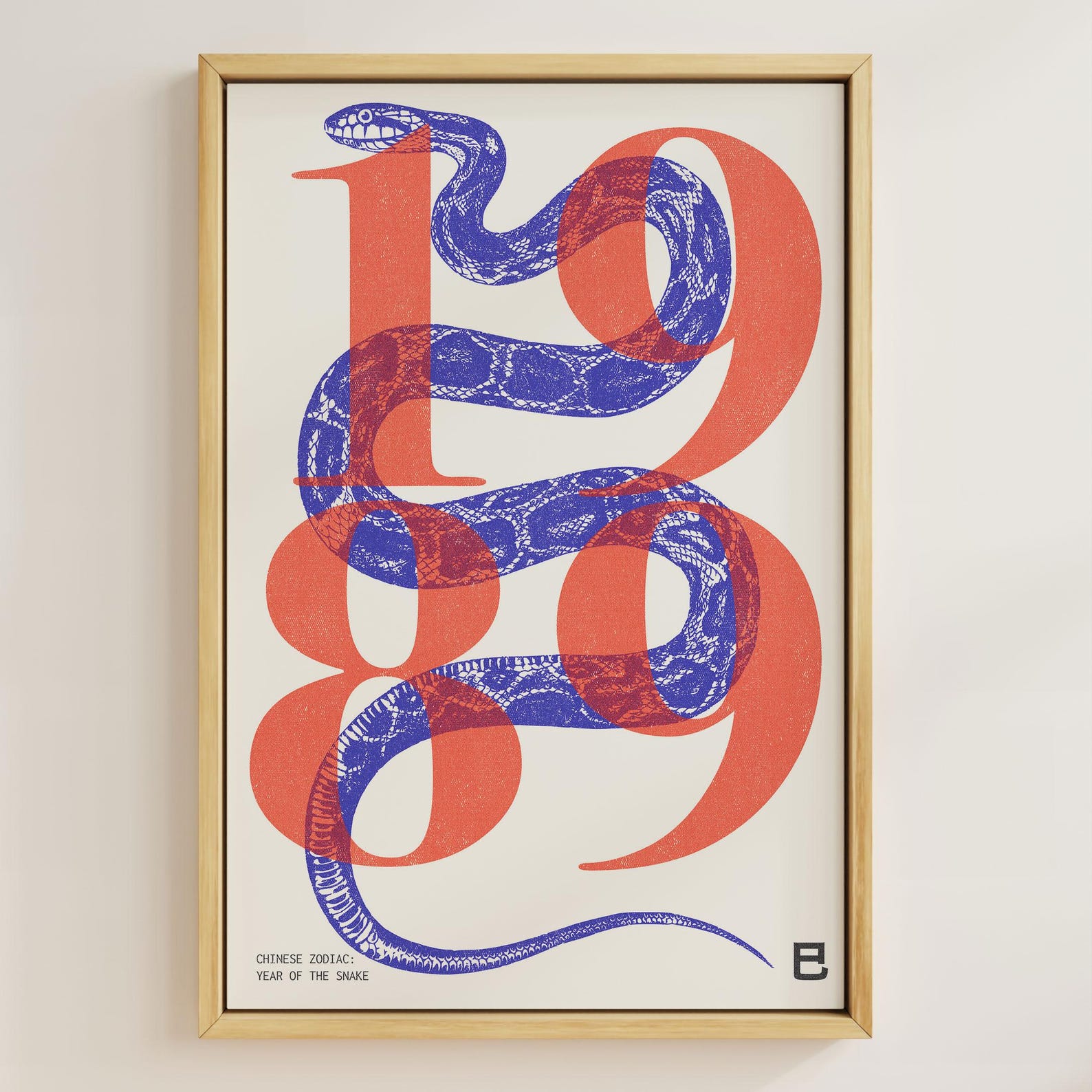 1989 | Year of the Snake | Chinese Zodiac Art | Astrology Printable Art ...