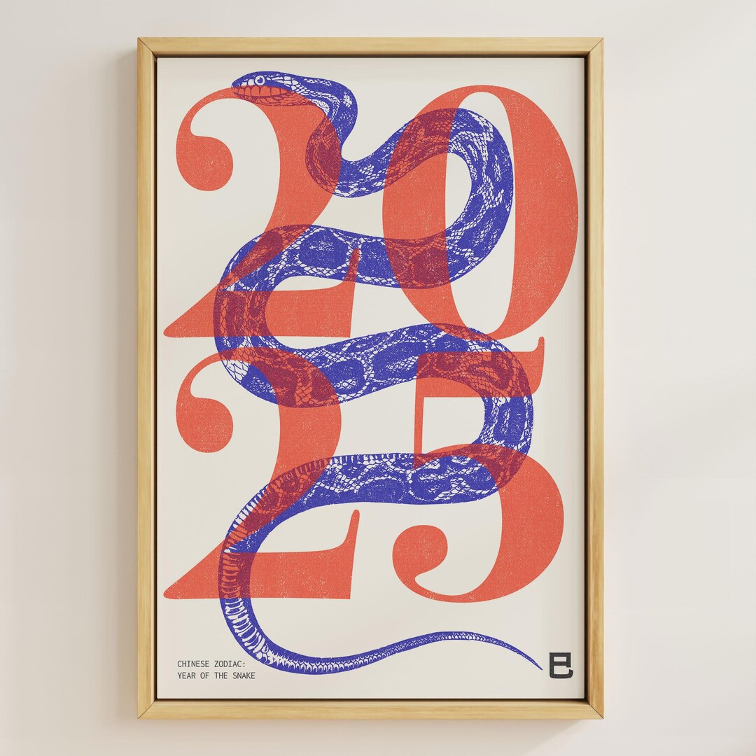 2025 | Year of the Snake | Chinese Zodiac Art | Astrology Printable Art ...