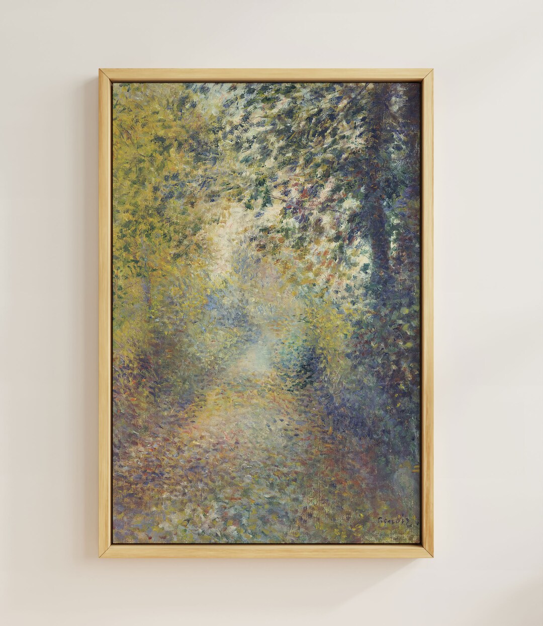 Renoir's Forest Tranquility | Lush Woodland Scene | Dappled Light ...