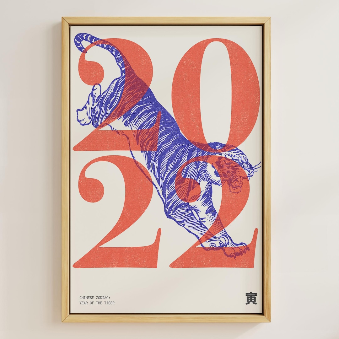 2022 | Year of the Tiger | Chinese Zodiac Art | Astrology Printable Art ...