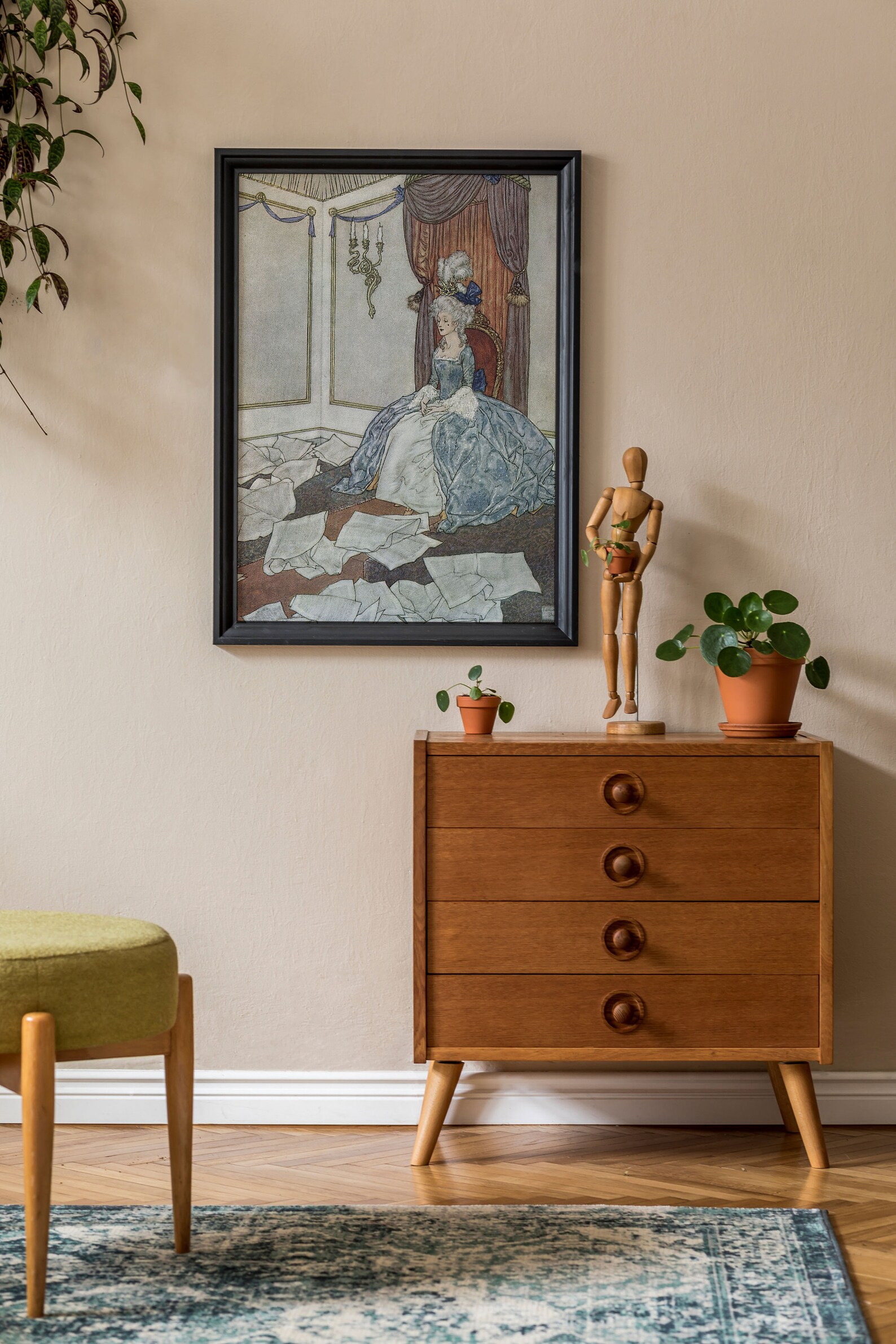 Contemplative Elegance Lavish Room Mystery Reflective Dark Academia ...