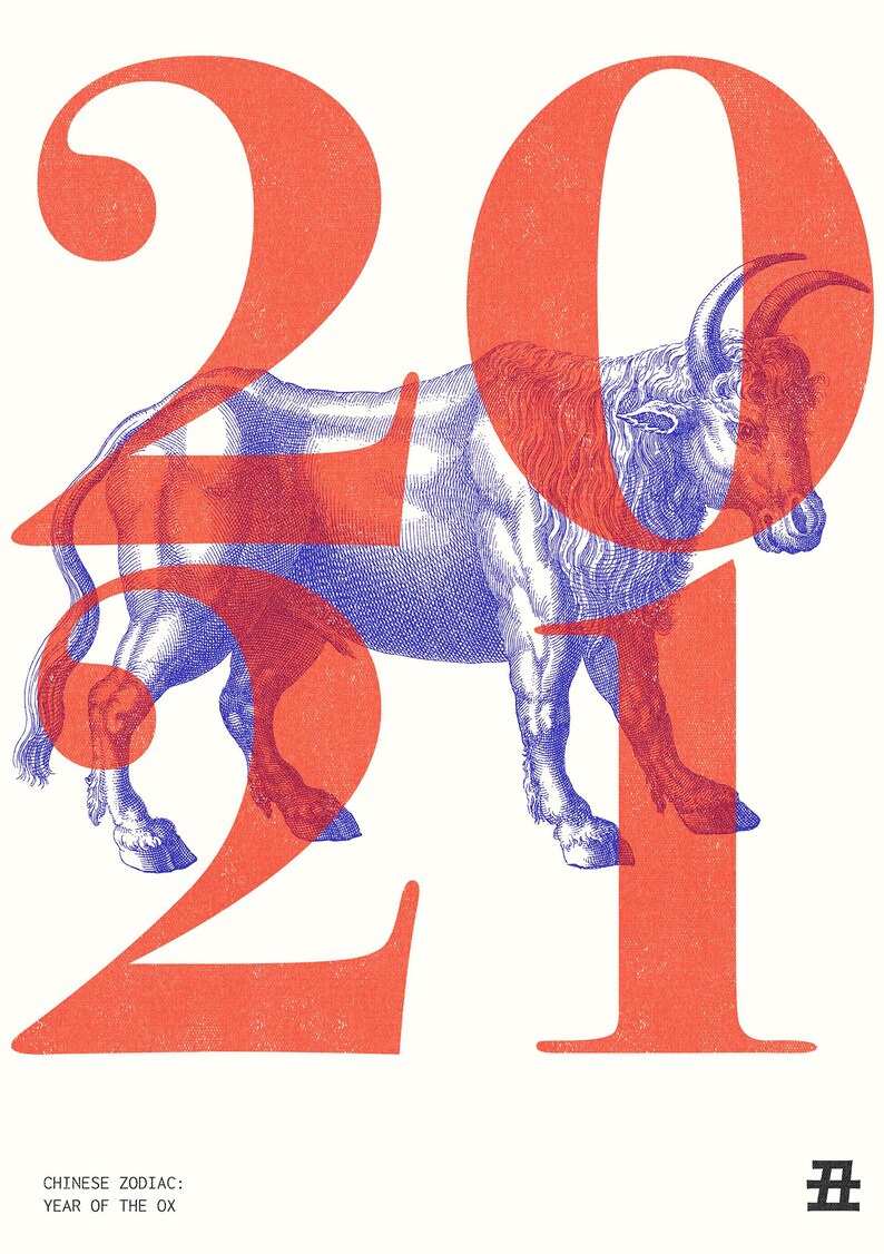 2021 | Year of the Ox | Chinese Zodiac Art | Astrology Printable Art - Etsy