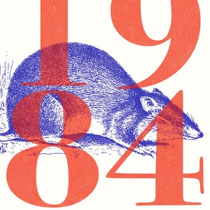 1984 | Year of the Rat | Chinese Zodiac Art | Astrology Printable Art ...