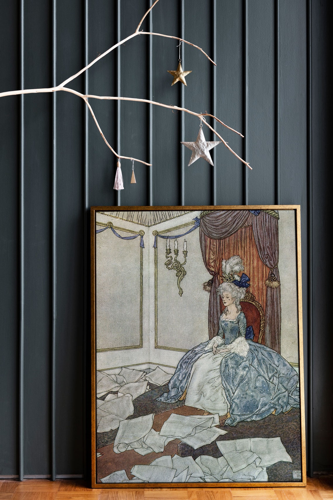 Contemplative Elegance Lavish Room Mystery Reflective Dark Academia ...