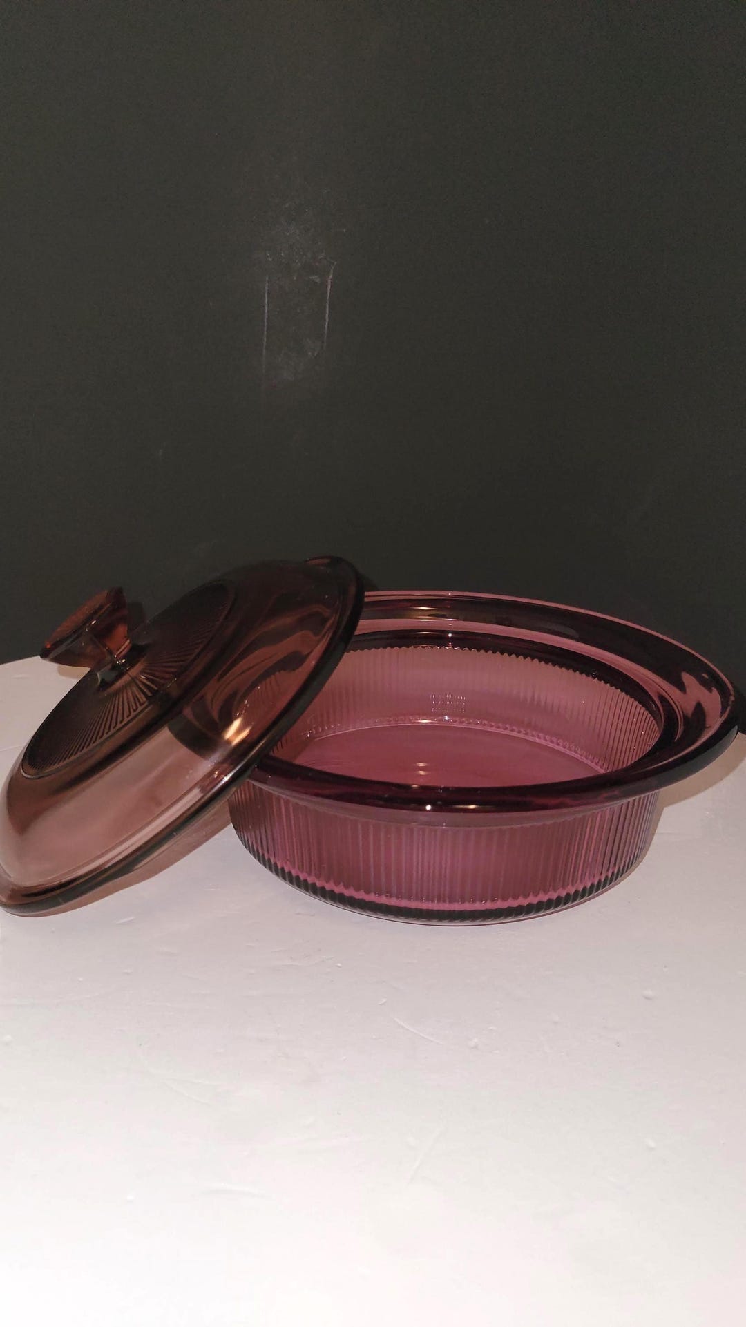Cranberry Pyrex Glass Casserole Dish - Etsy