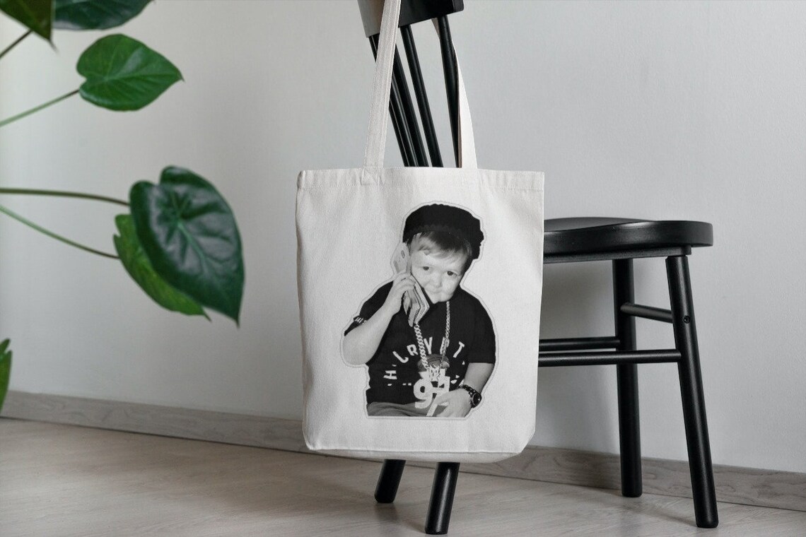 Funny Meme Tote Bag, Hasbulla Magomedov Money Phone, Canvas Tote Bag ...