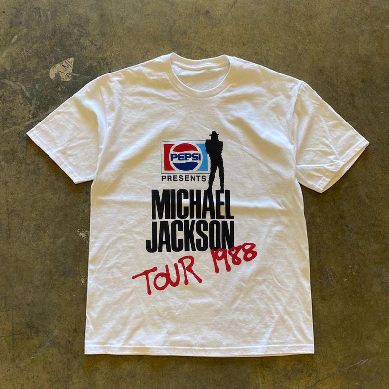 Retro Michael Jackson Tour 1988 T-shirt, Vintage Style, Music Lovers ...