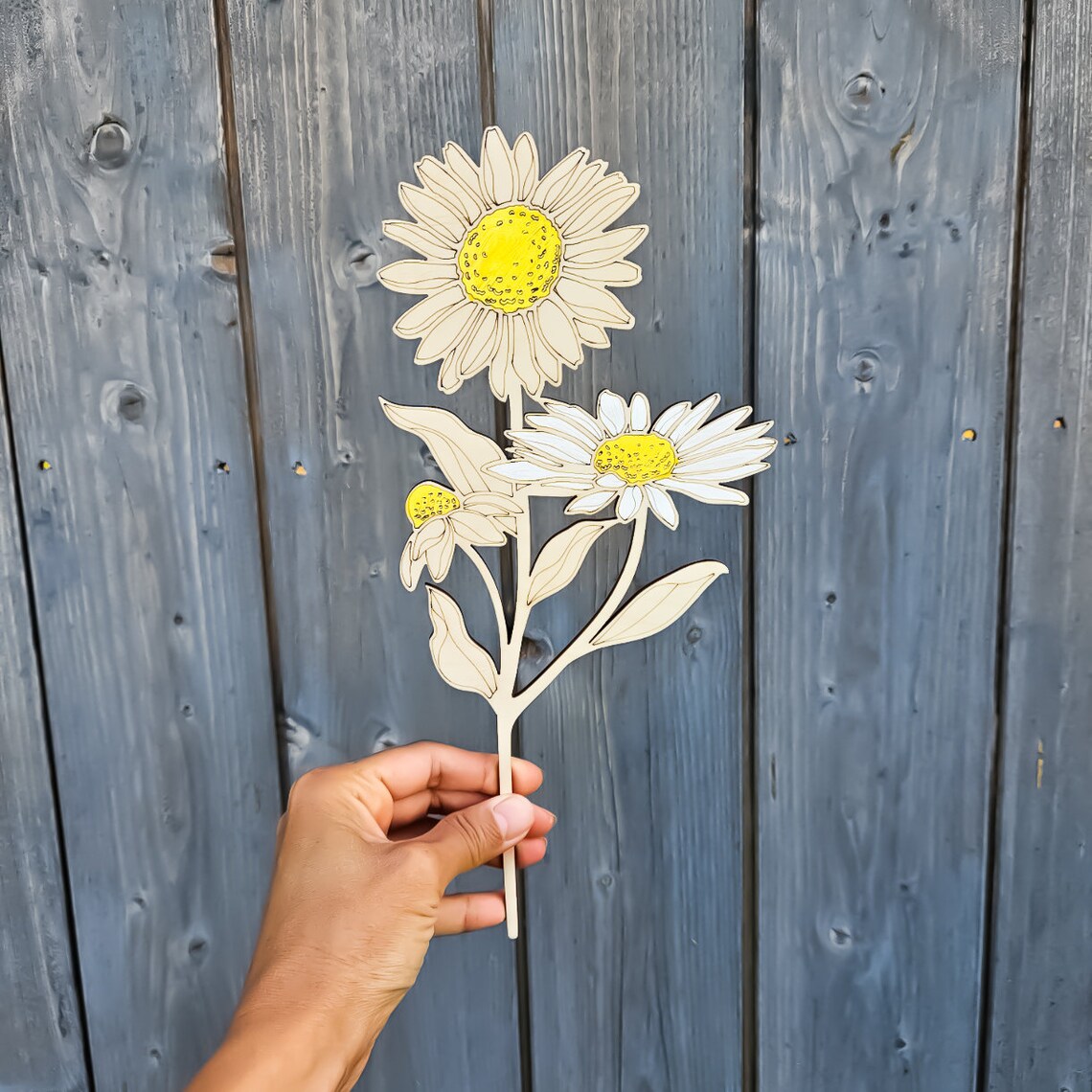 Daisy Flower SVG, DXF Files, Wooden Flowers, Laser Cut Files, DIY Gift ...