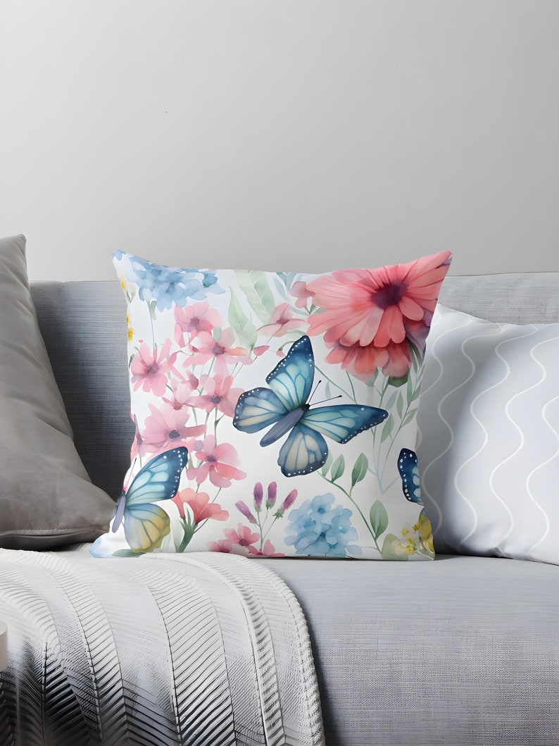 28 Watercolor Butterfly Flower Patterns - Download Printable Scrapbook ...