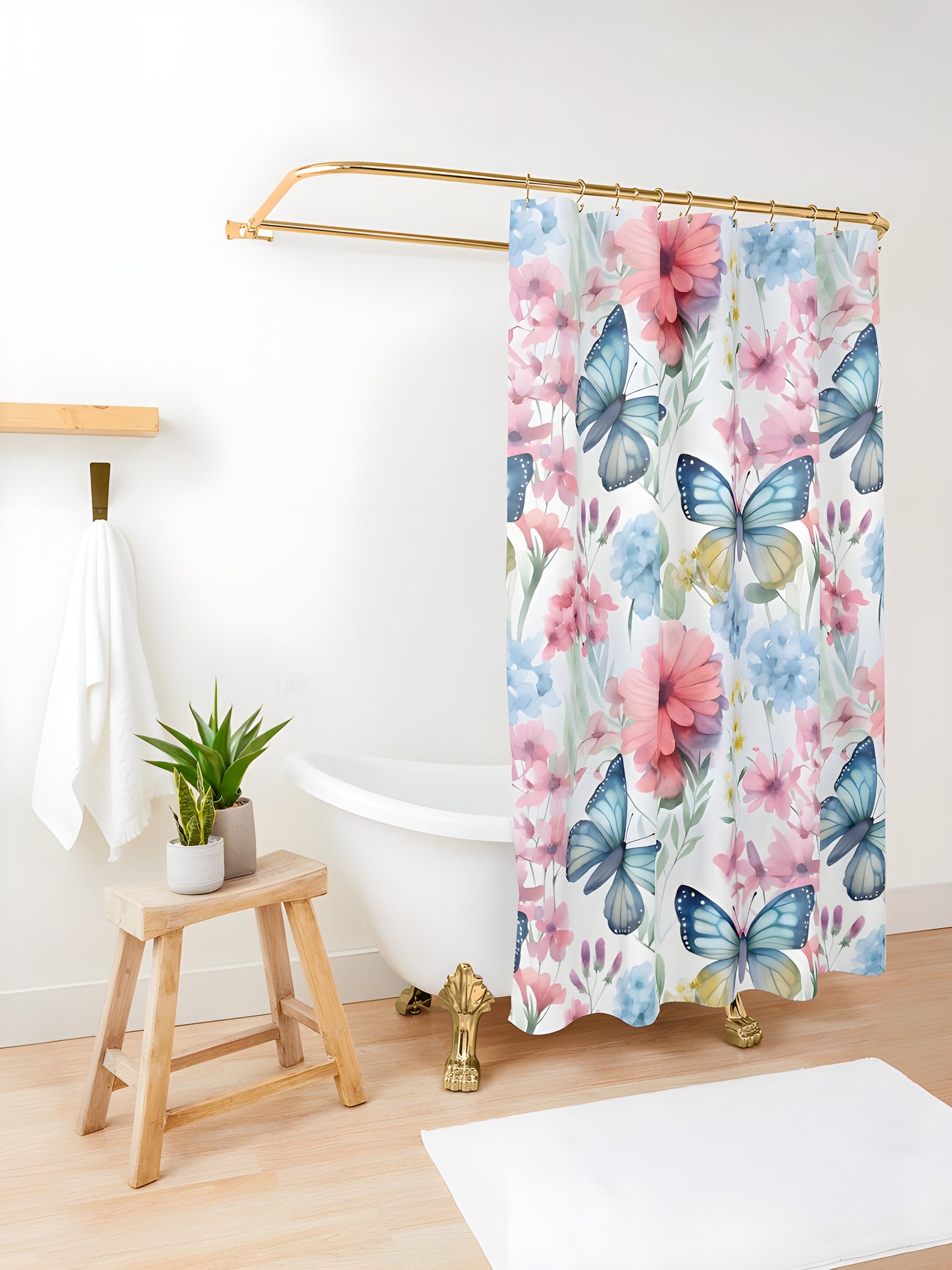 28 Watercolor Butterfly Flower Patterns - Download Printable Scrapbook ...