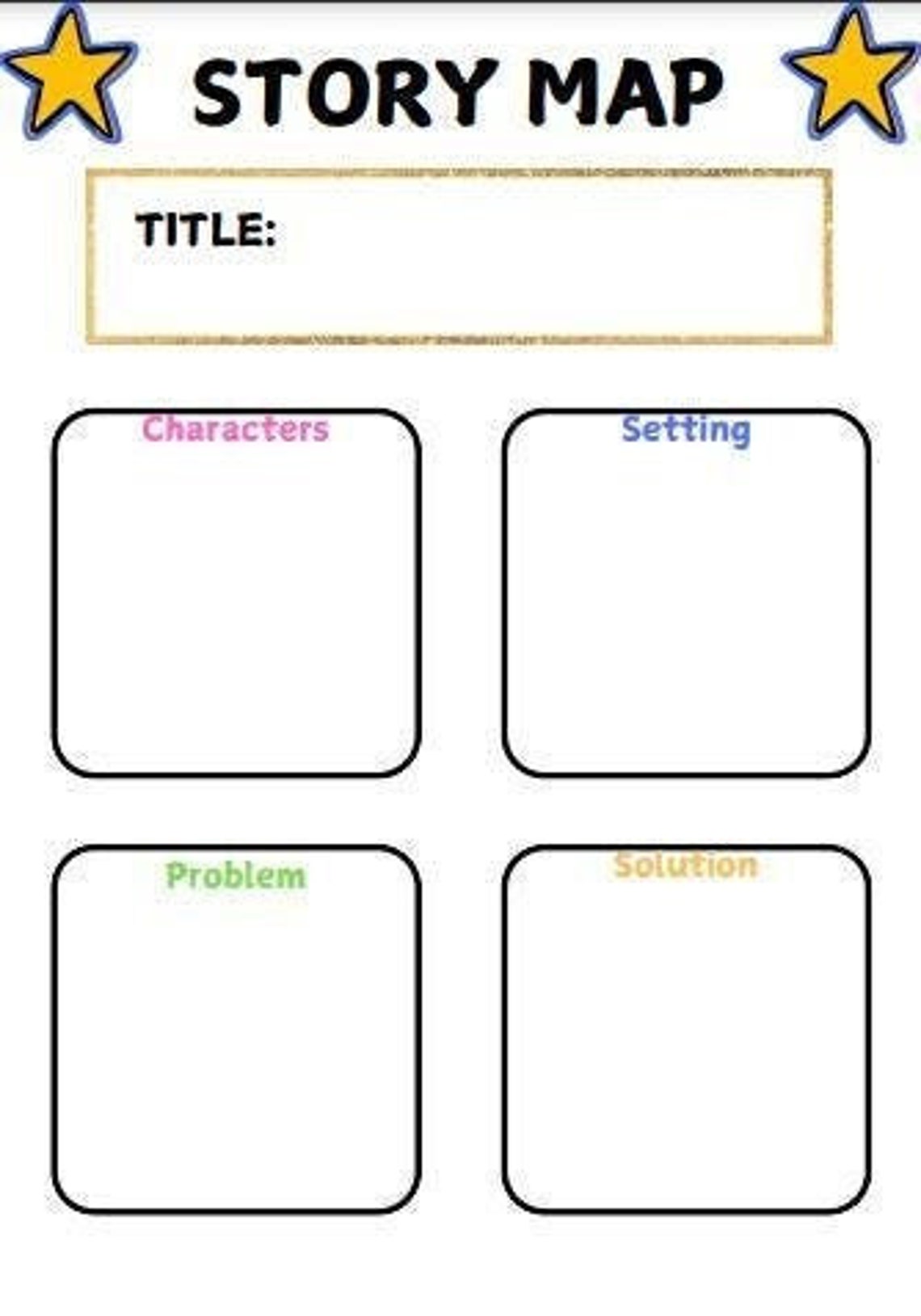 Story Map. Primary School Story Plan. Characters, Setting, Problem ...