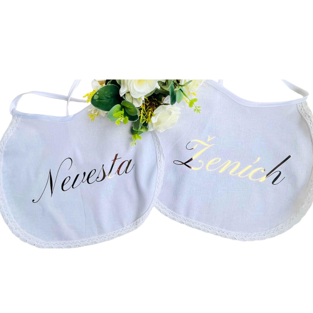 Wedding Bibs, Personalized Wedding Bibs, Bridal Shower Gift, Bride and ...
