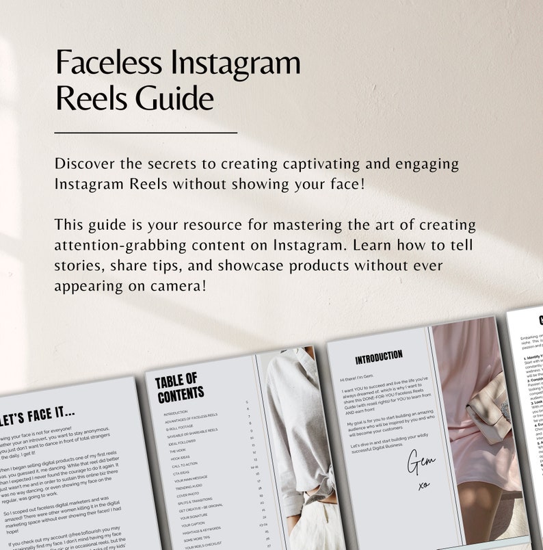 Faceless Instagram Reels Guide With Master Resell Rights MRR and Private Label Right PLR Social ...