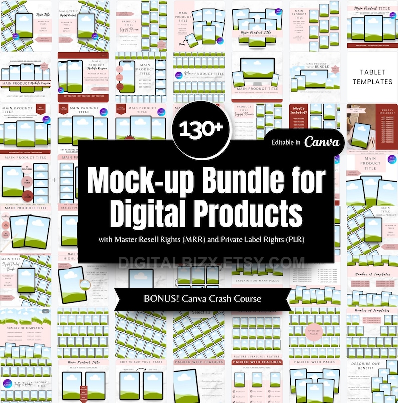 130+ Digital Product Mock up Templates Drag and Drop Mock up for ...