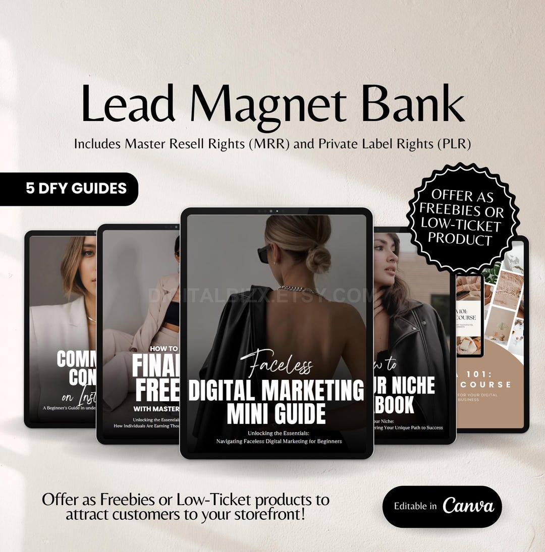 Lead Magnet Bank, 5 Digital Products to Use as a Freebie for Your ...