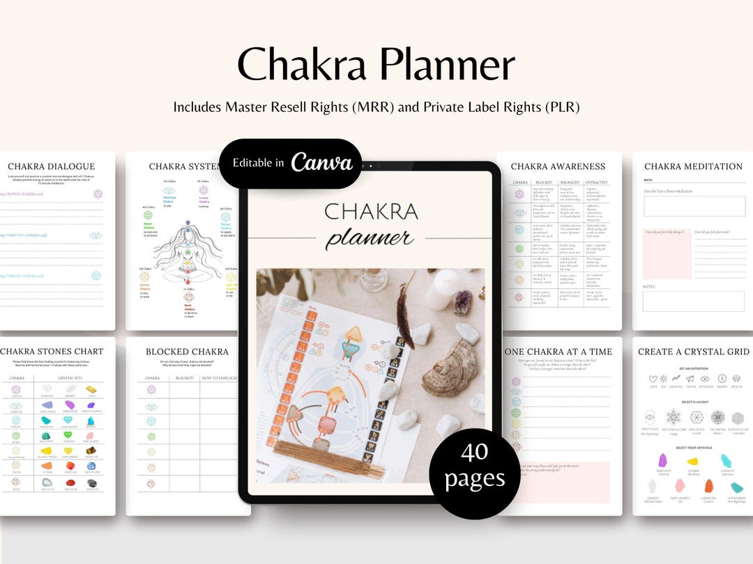 Chakra Planner Digital Chakra Template Spiritual Growth Chakra ...