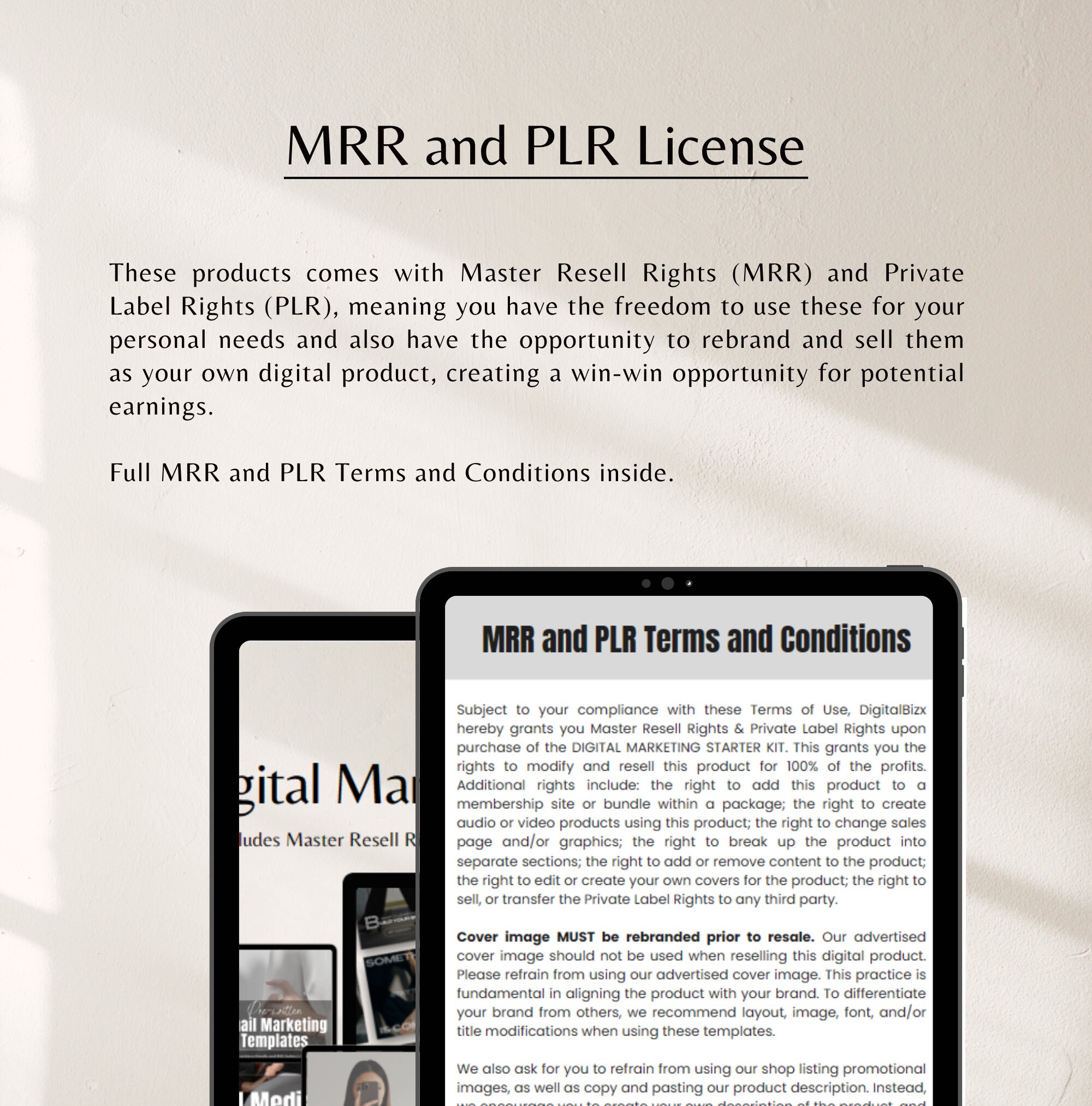 Faceless Digital Marketing Starter Kit Bundle W Master Resell Rights MRR and PLR Bundle Digital ...