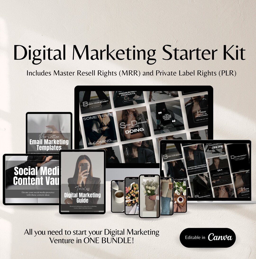 Faceless Digital Marketing Starter Kit Bundle W Master Resell Rights ...