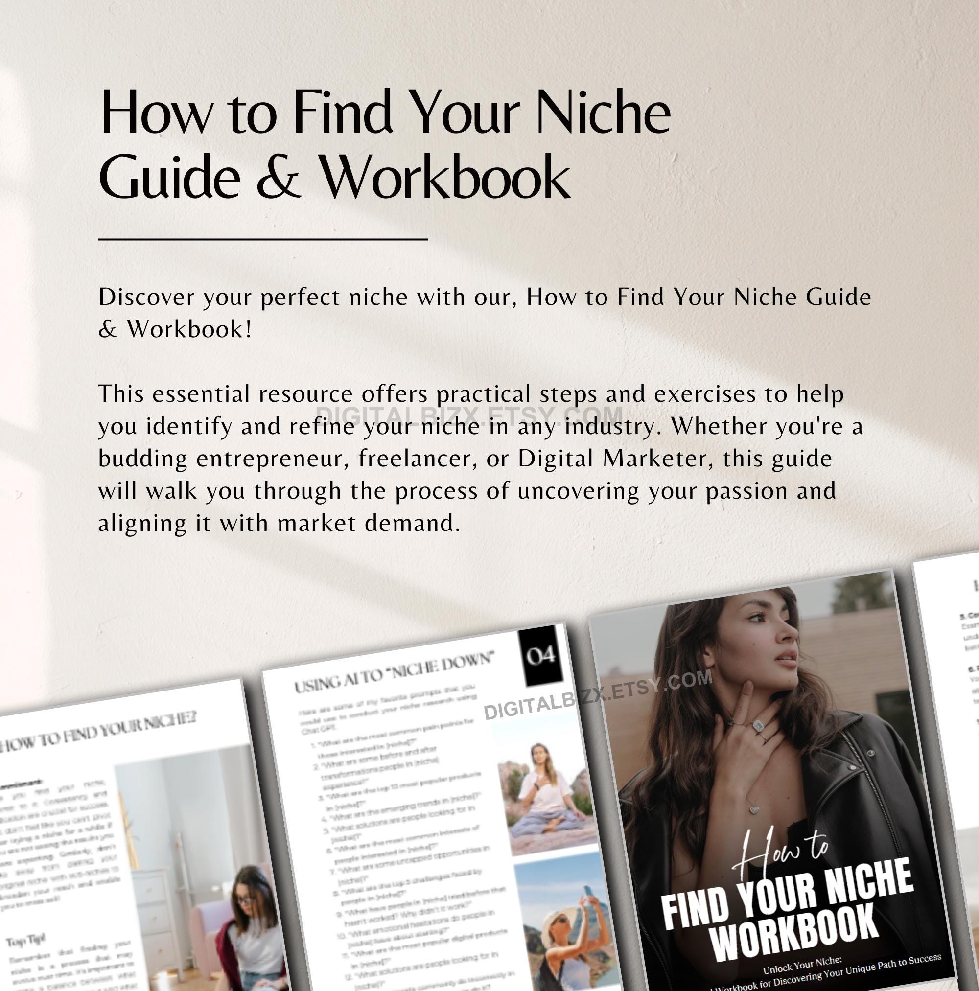 How to Find Your Niche Guide and Workbook W Master Resell Rights MRR ...