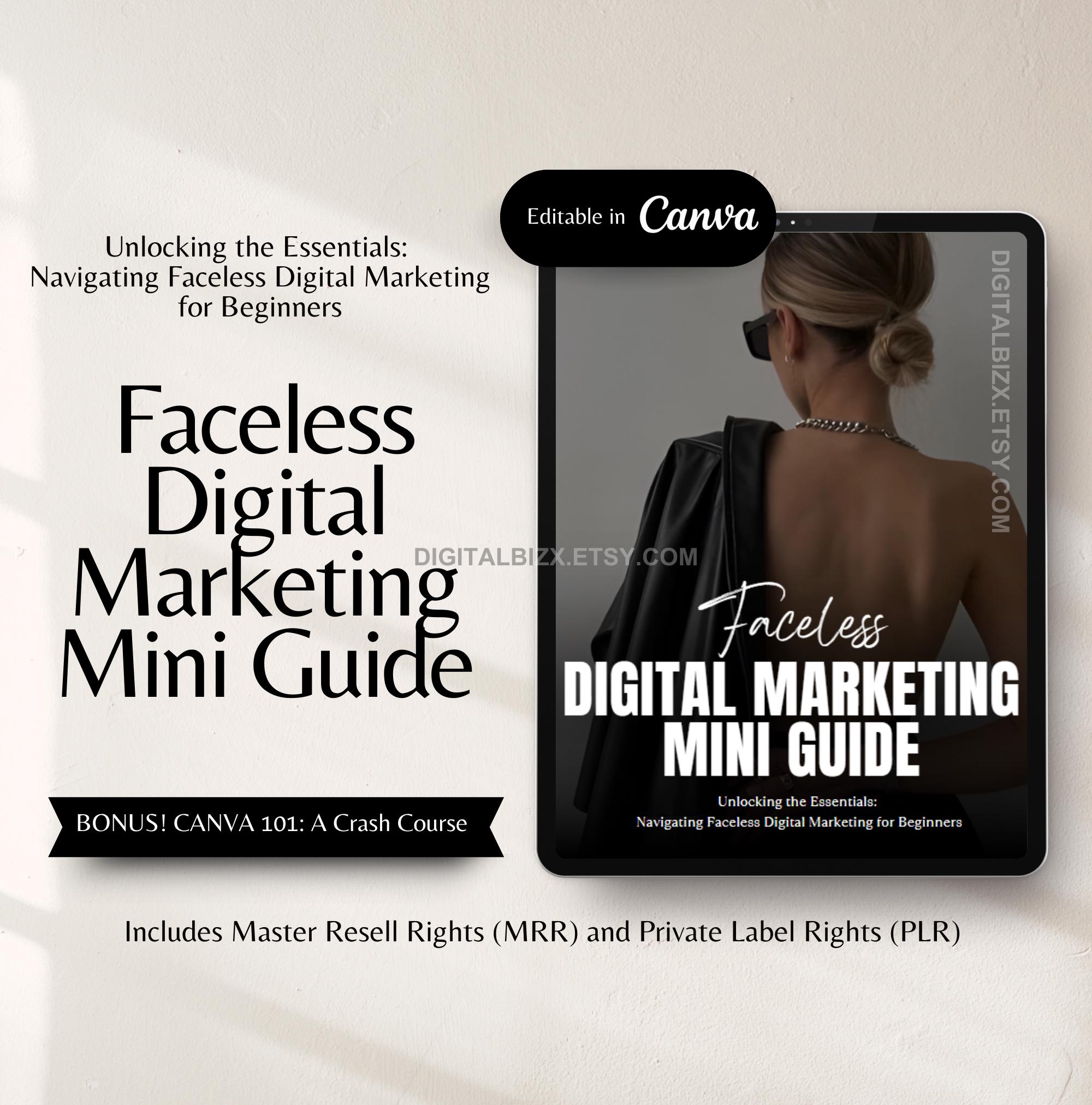 Faceless Digital Marketing Mini Beginners Guide W Master Resell Rights ...