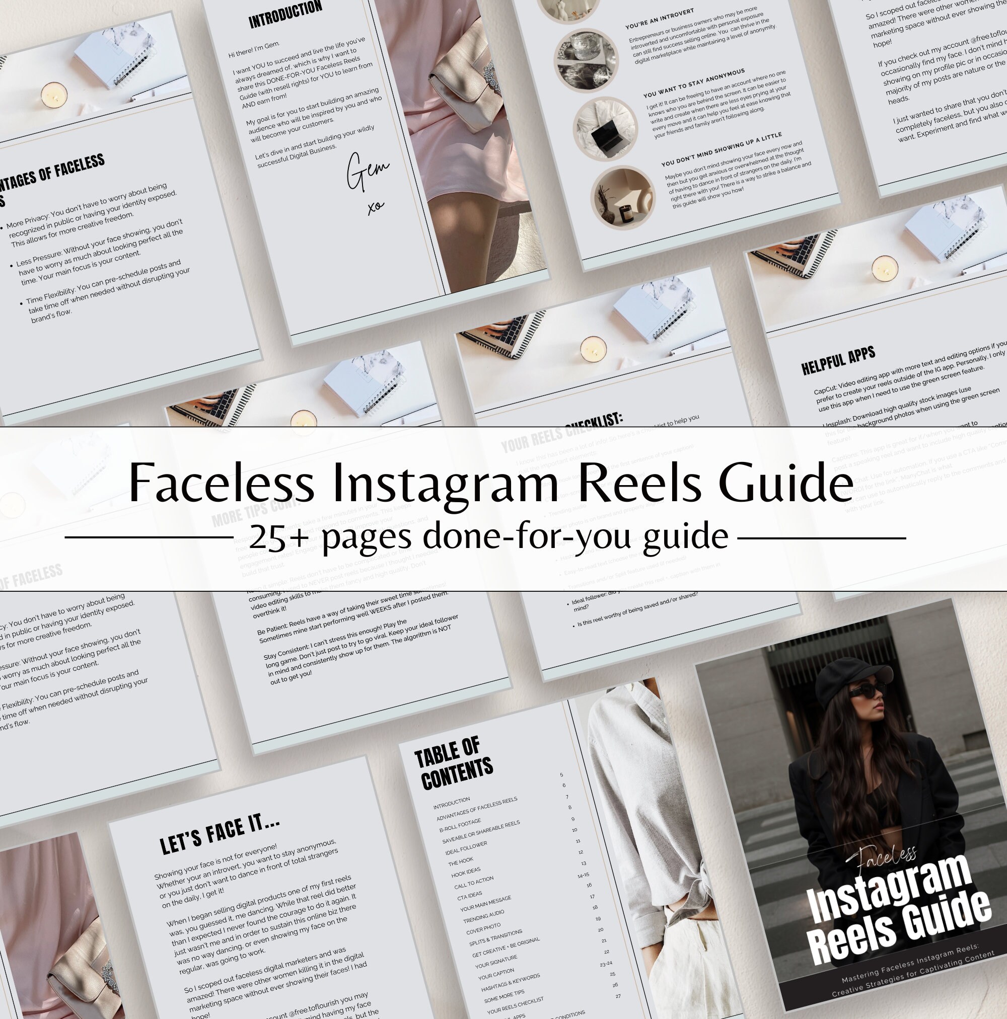 Faceless Instagram Reels Guide With Master Resell Rights MRR and ...