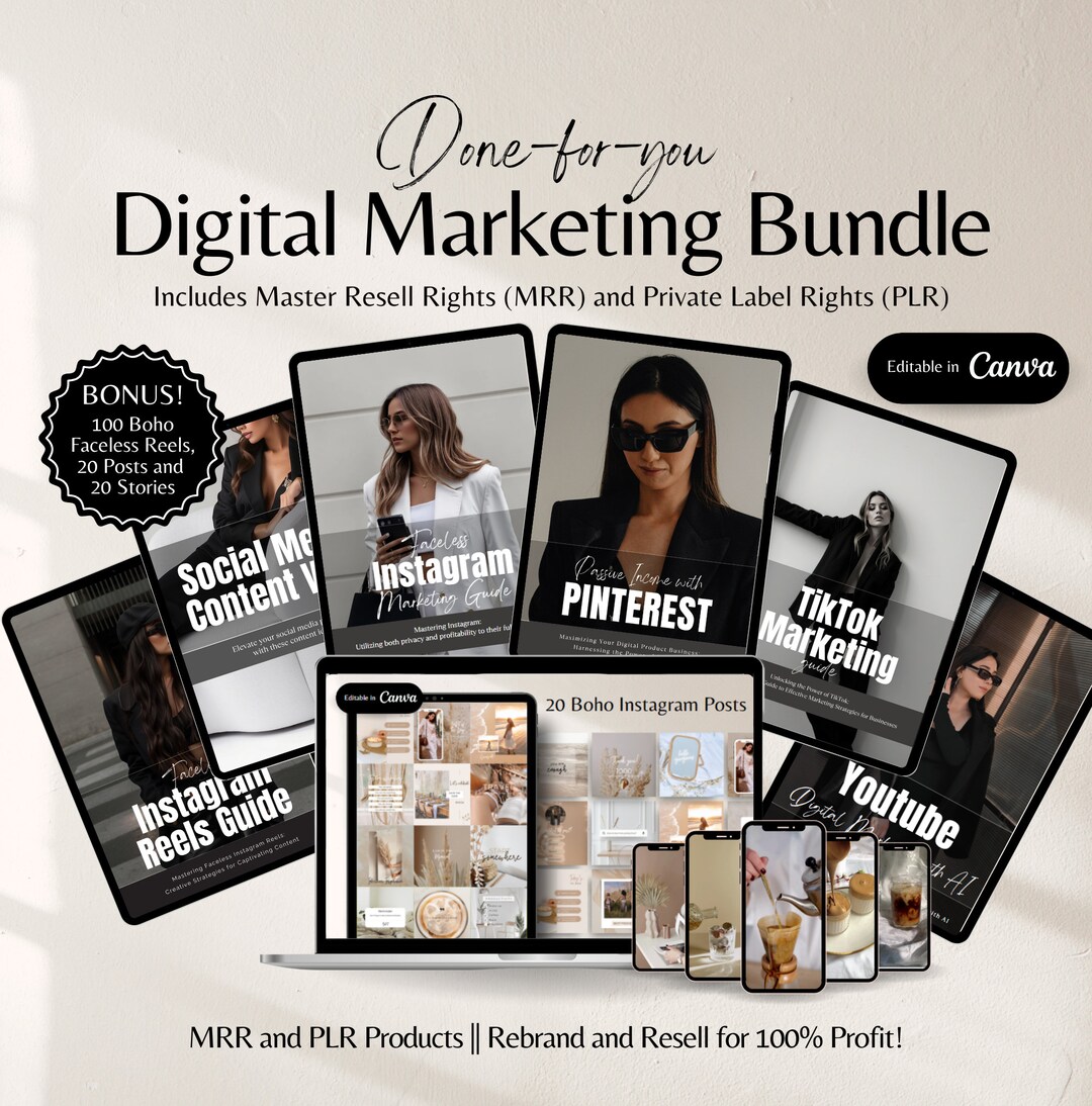 Digital Marketing Bundle With Master Resell Rights and Private Label ...