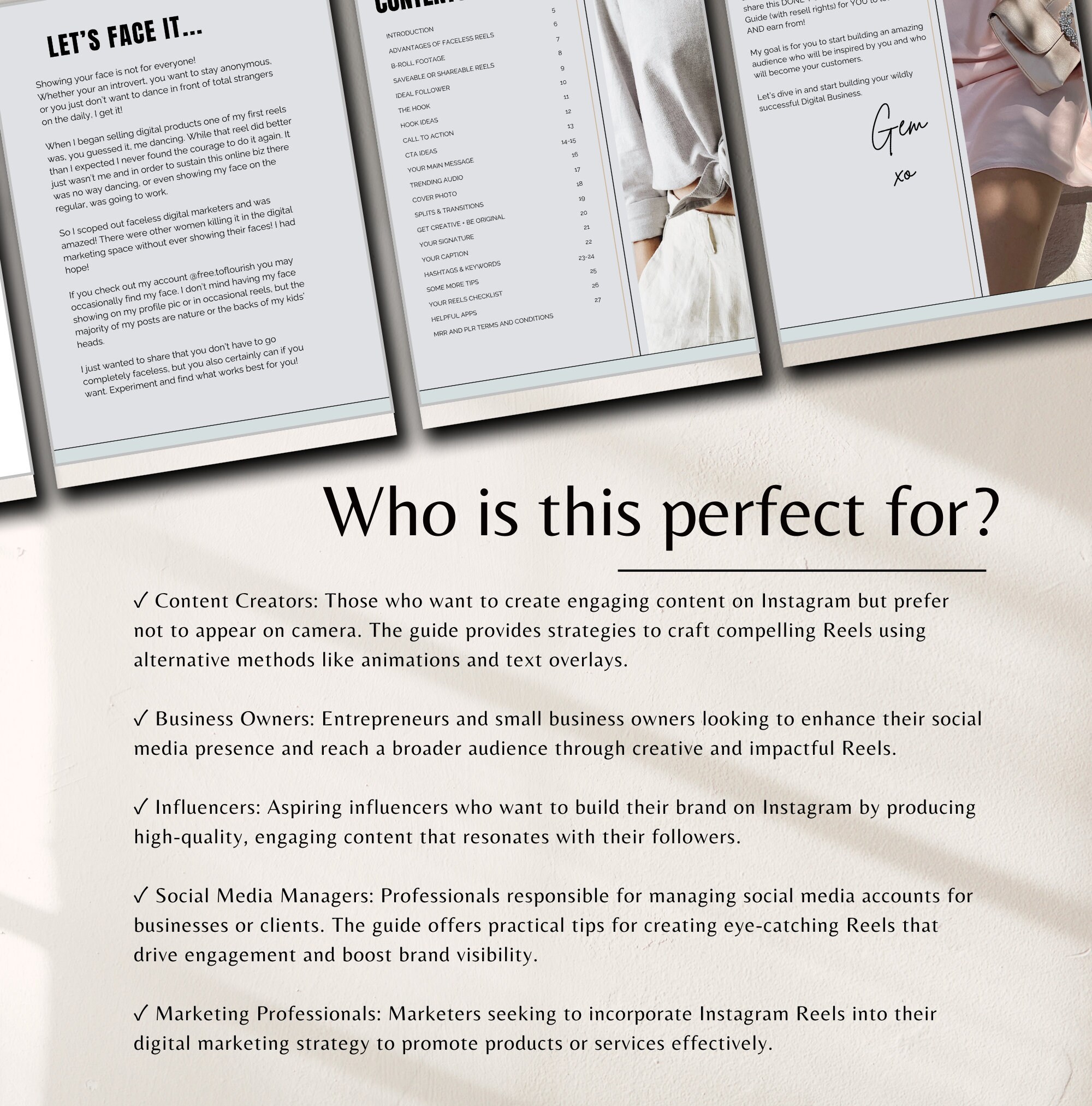 Faceless Instagram Reels Guide With Master Resell Rights MRR and ...