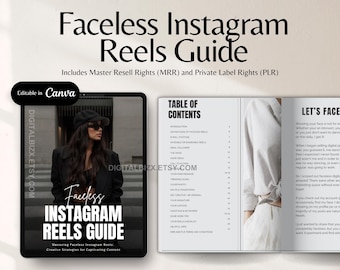 Faceless Instagram Reels Guide With MRR master Resell Rights - Etsy