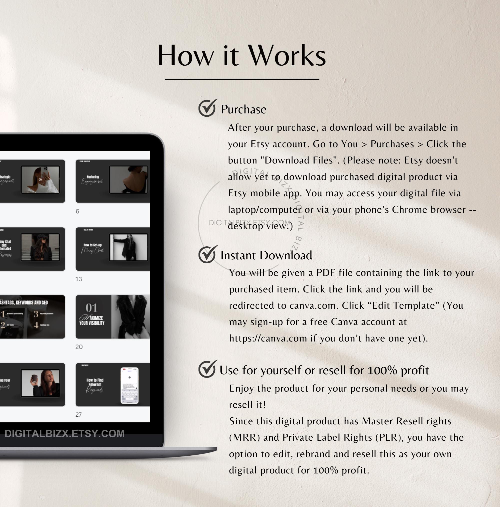 Instagram Growth Blueprint Course With Master Resell Rights MRR PLR Instagram Growth Guide Mini ...