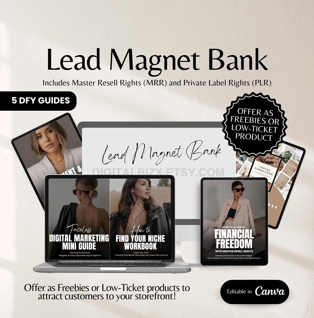 Lead Magnet Bank, 5 Digital Products to Use as a Freebie for Your ...